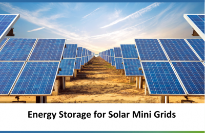 Energy Storage for Solar Mini Grids