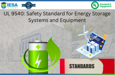 UL 9540: Safety Standard for Energy Storage Systems and Equipments